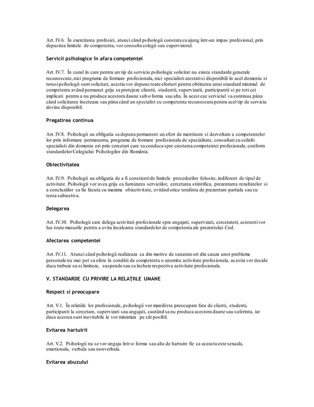 CODUL DEONTOLOGIC AL PROFESIEI DE PSIHOLOG.doc