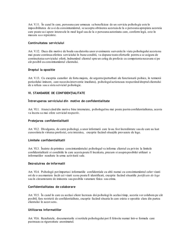 CODUL DEONTOLOGIC AL PROFESIEI DE PSIHOLOG.doc
