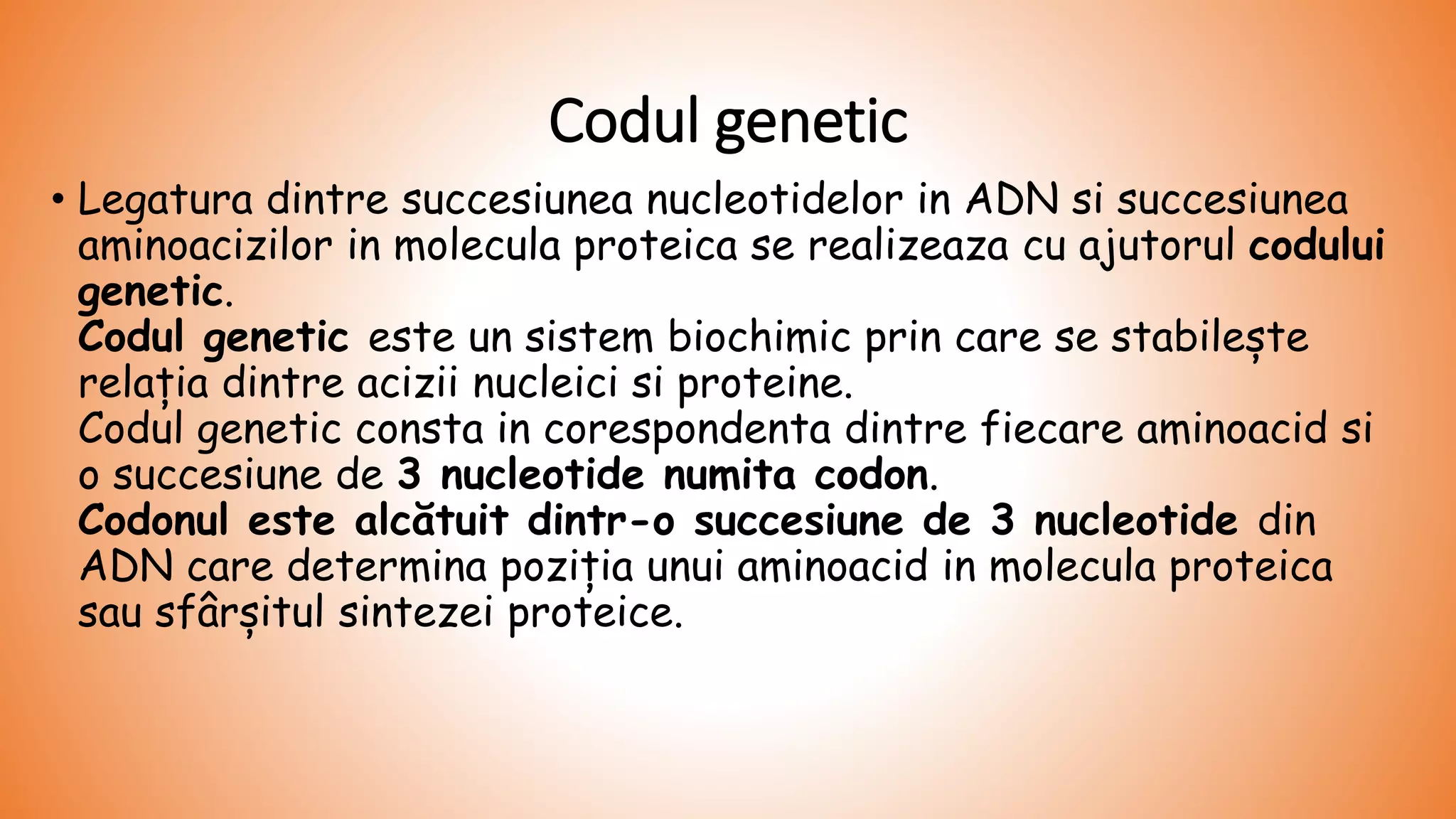 Codul genetic xiii | PPTX