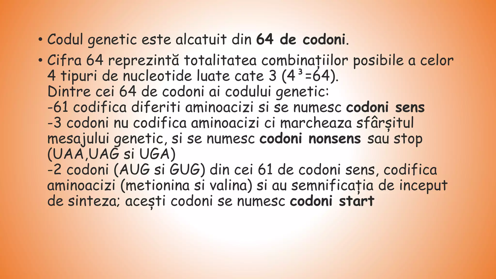Codul genetic xiii | PPTX