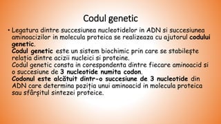 Codul genetic xiii | PPTX