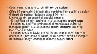Codul genetic xiii | PPTX