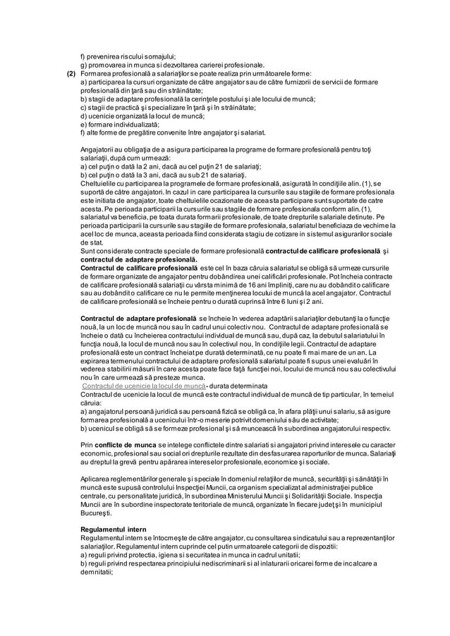 Codul muncii 2014 | PDF