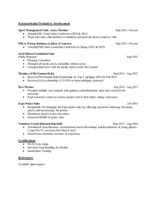 Cody Kmecak resume | DOCX