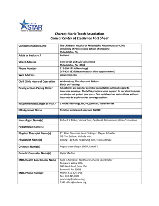 CMT Centers Of Excellence | PDF