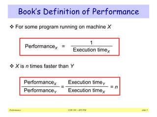 Kiến trúc máy tính-COE 301 - Performance.ppt