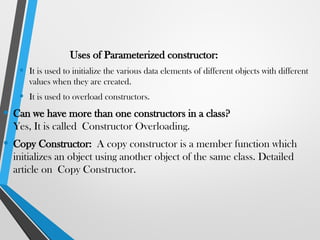 An introduction to Constructors and destructors in c++ .pptx