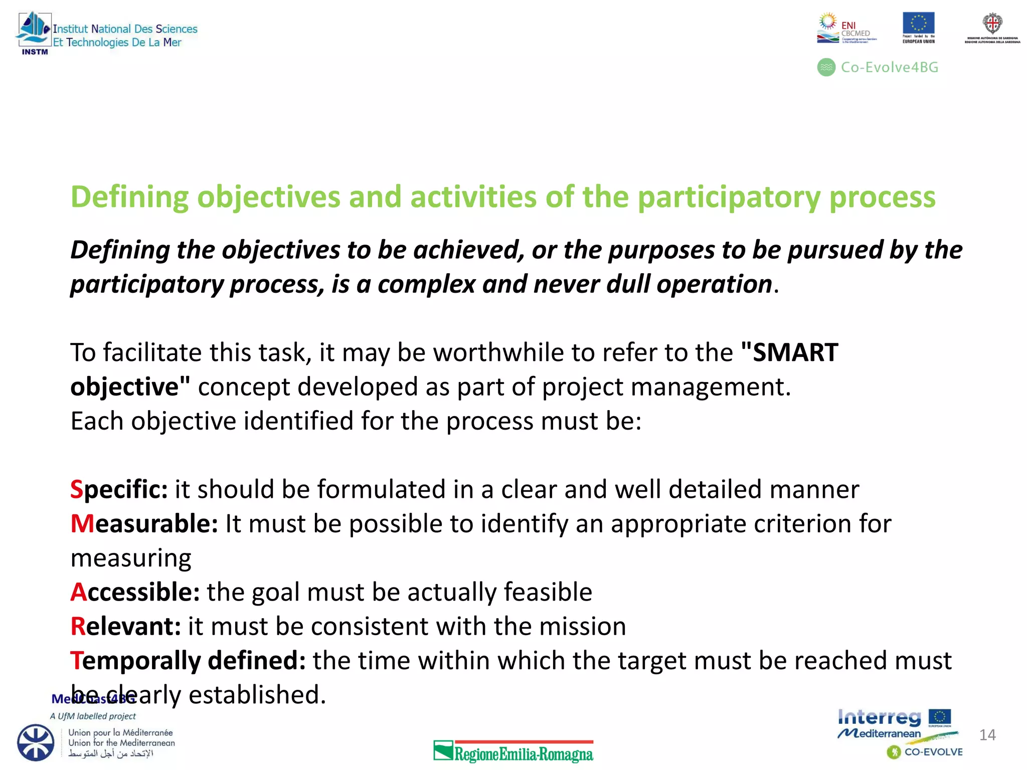 Stakeholder involvement for local Action Plans definition: approach ...