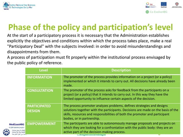 Stakeholder involvement for local Action Plans definition: approach ...