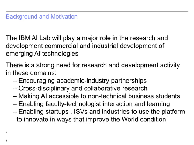 IBM COE AI Lab at your University | PPT