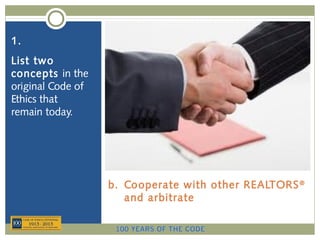 REALTOR® Code of Ethics Centennial Quiz | PPT