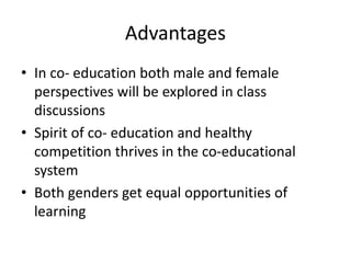 Co education presentation | PPTX
