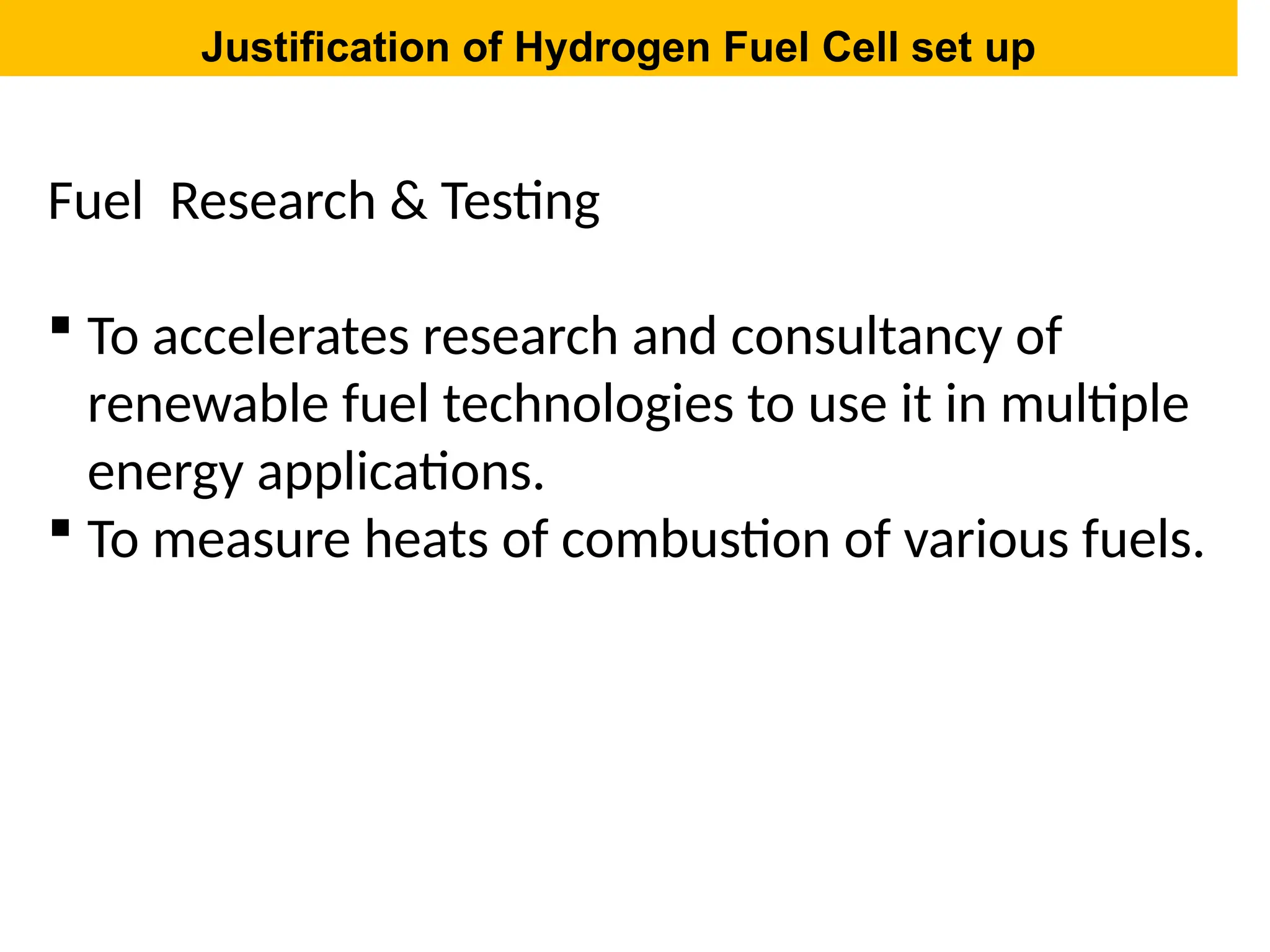 Hydrogen fuel cell setup for test rig up | PPT