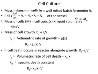 Calculating coefficient kinetics in bioprocessing | PPTX