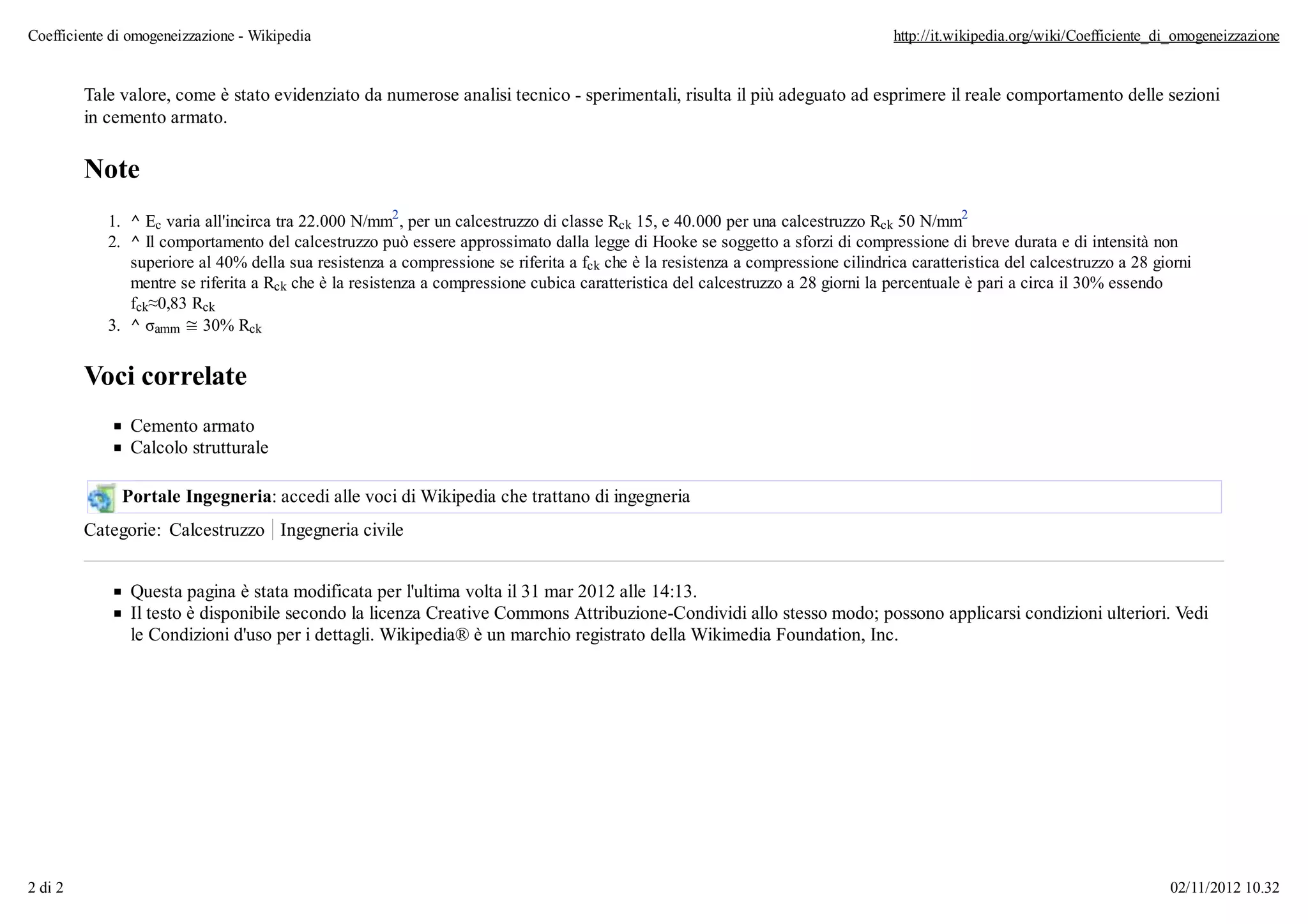 Coefficiente di omogeneizzazione wikipedia | PDF