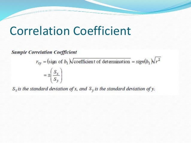 Coefficient of correlation