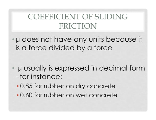Coefficient of Friction | PDF