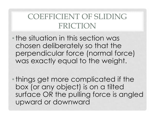 Coefficient of Friction | PDF