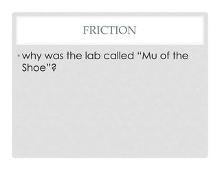 Coefficient of Friction | PDF