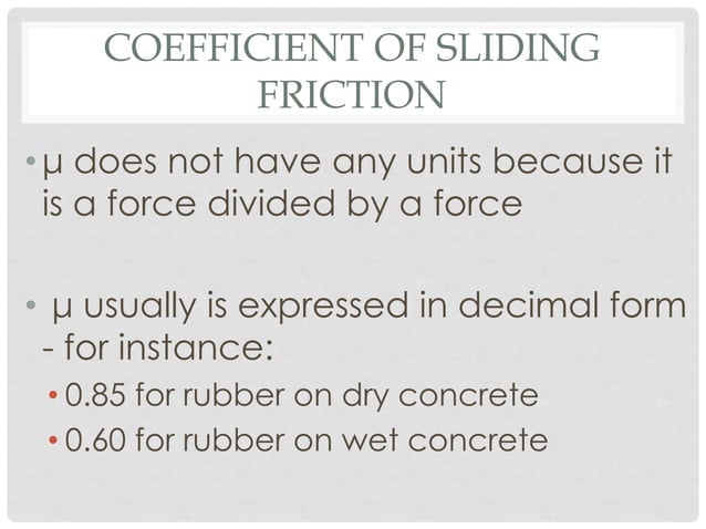 Coefficient of Friction | PPTX