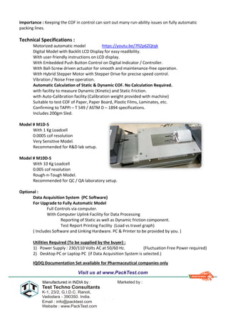 Coefficient of friction (cof) tester 2018 | PDF | Computing ...