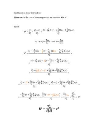 Coefficient of linear correlation theorem | PDF