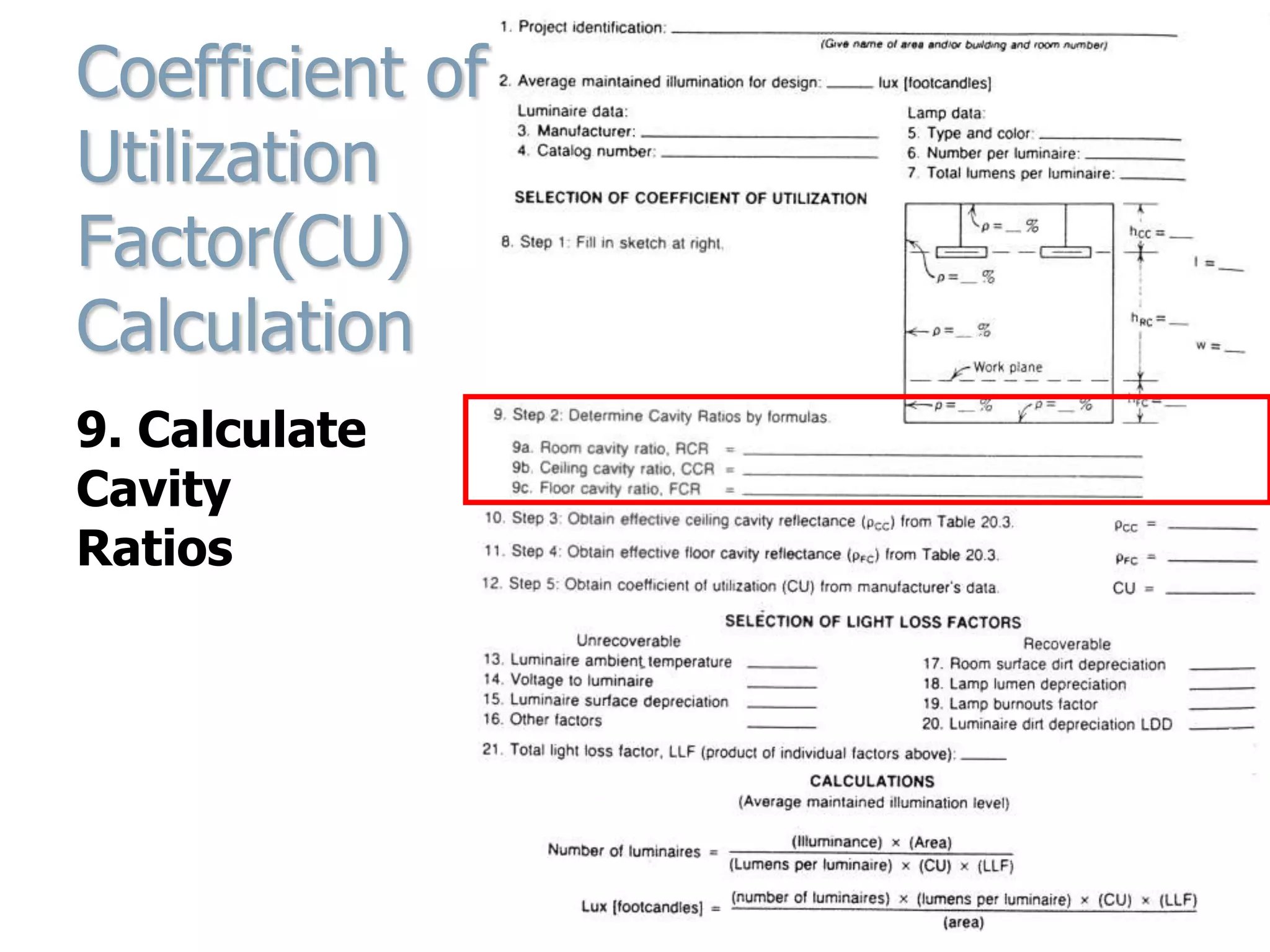 Coefficient of utilization (cu) | PPTX