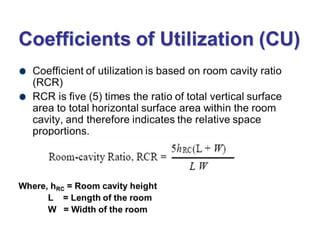 Coefficient of utilization (cu) | PPTX | Interior Decorating | Home & Garden