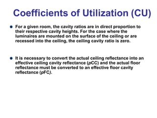 Coefficient of utilization (cu) | PPTX