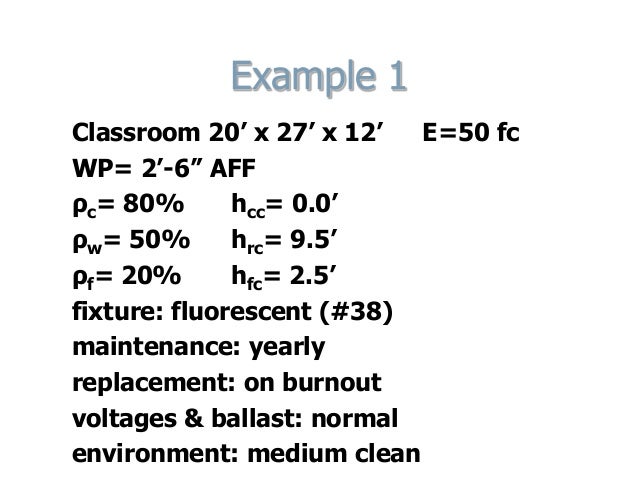 Coefficient Of Utilization Cu