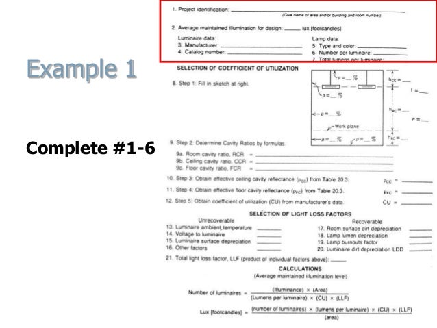 Coefficient Of Utilization Cu