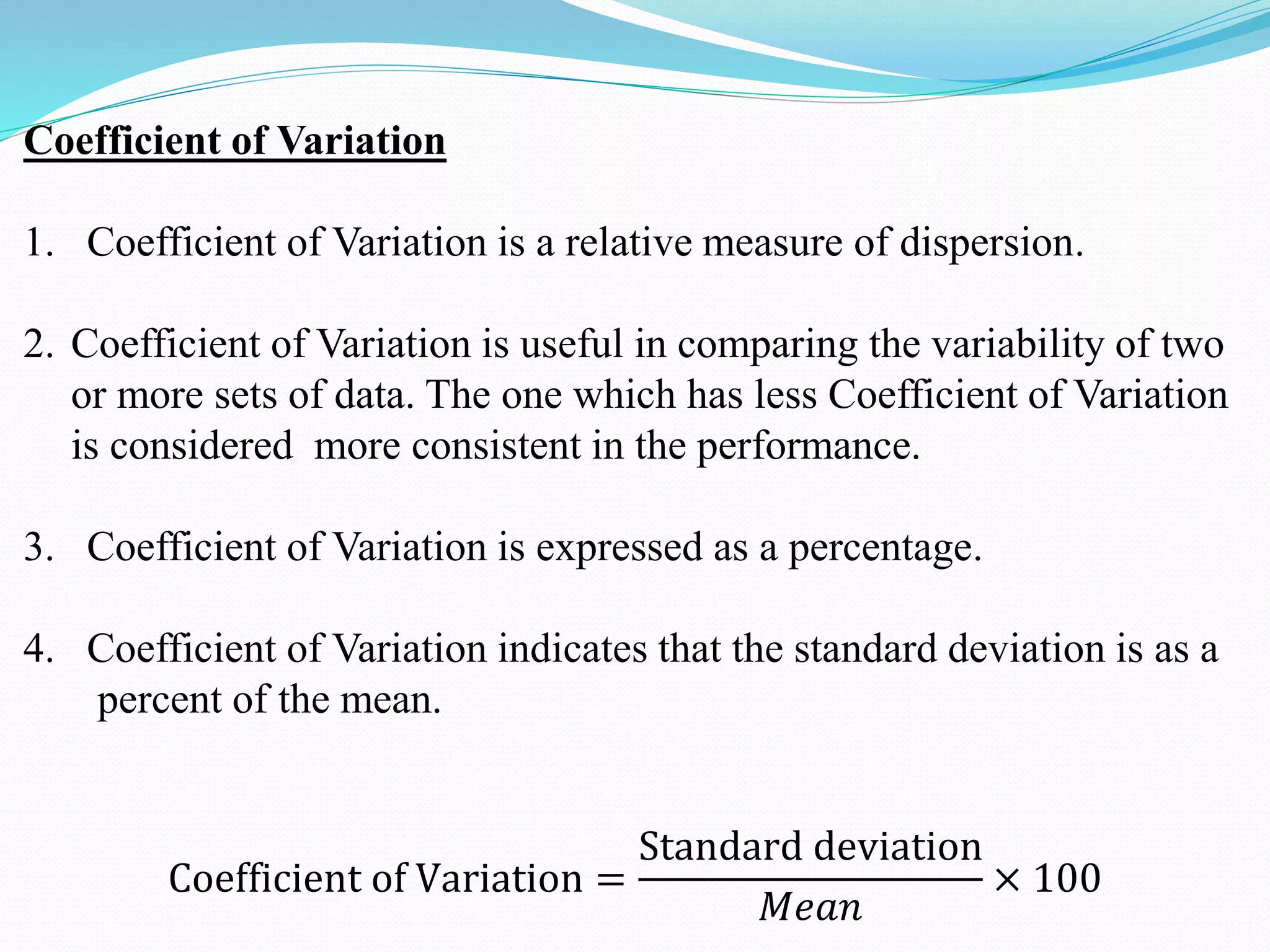 Coefficient Of Variation Pptx