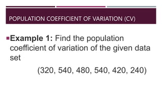 Coefficient of variation (cv) FINAL REPORT revised final.pptx