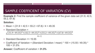 Coefficient of variation (cv) FINAL REPORT revised final.pptx