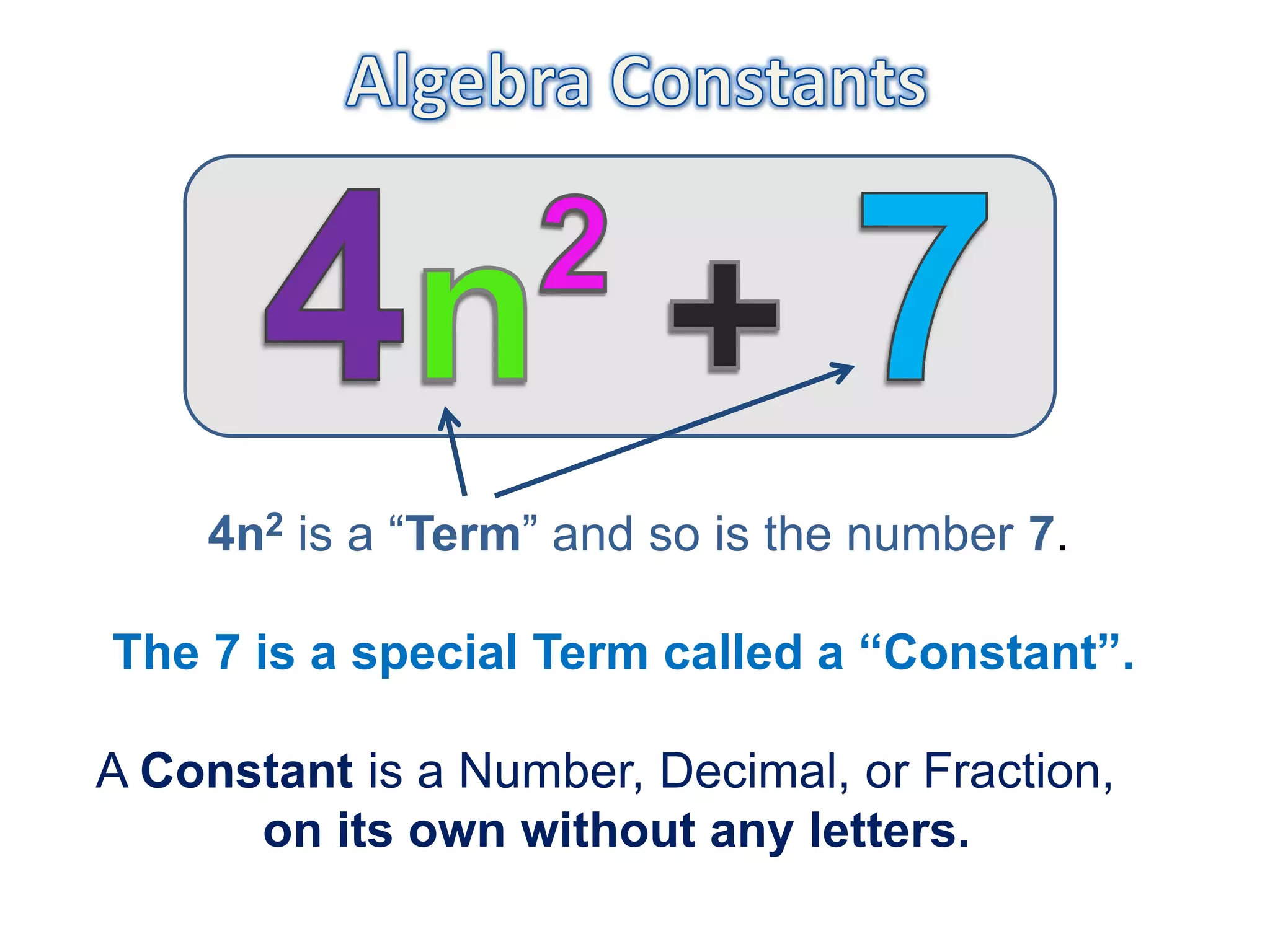Algebra Coefficients Pronumerals | PPTX