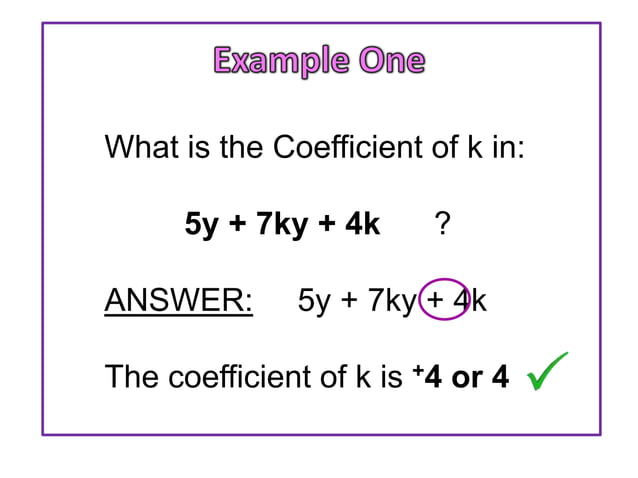 Algebra Coefficients Pronumerals | PPTX