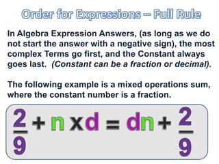 Algebra Coefficients Pronumerals | PPT