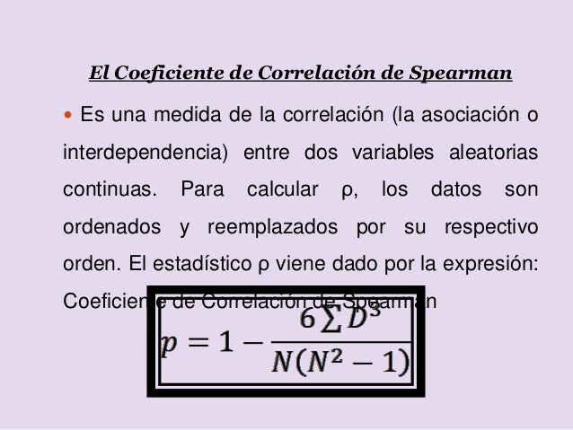 Coeficientes De Correlacion De Spearman Y Pearson - ZOHAL