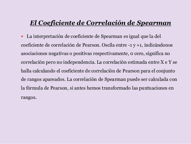 Coeficiente de correlación de pearson y spearman