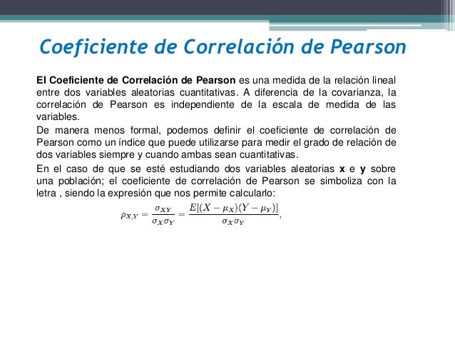 Coeficiente de correlacion de pearson y spearman