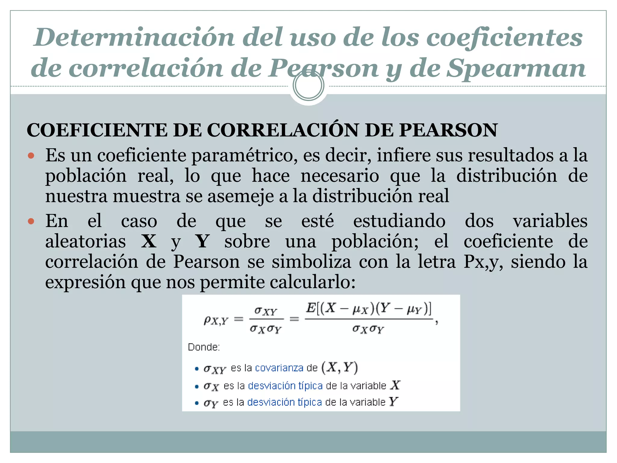 Coeficiente de pearson y spearman | PPTX