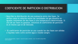 Coeficientes anestesiologia | PPTX