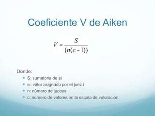 Los coeficientes de Aiken: Su importancia para el análisis de confiab…