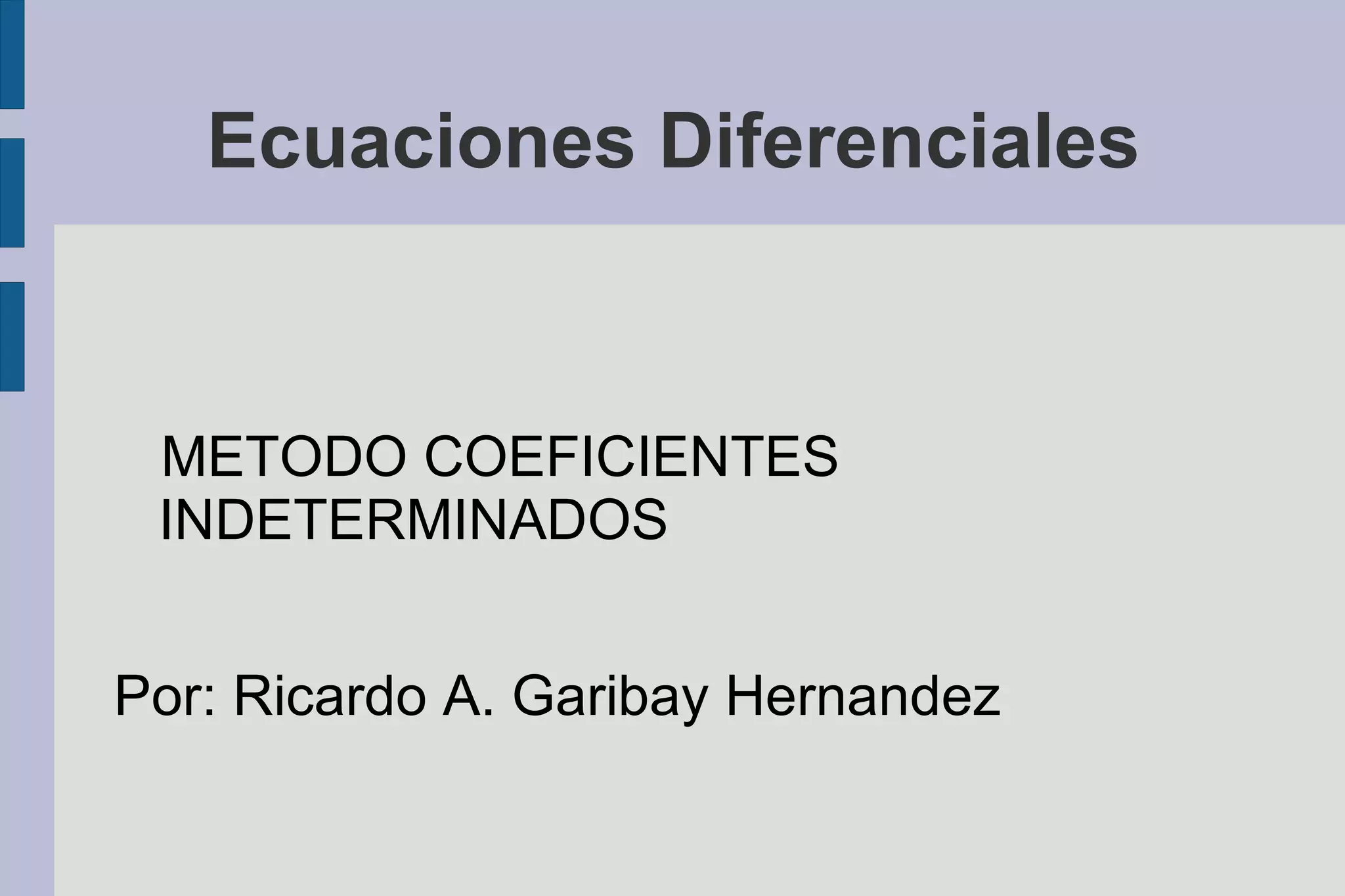 Coeficientes indeterminados | ODP