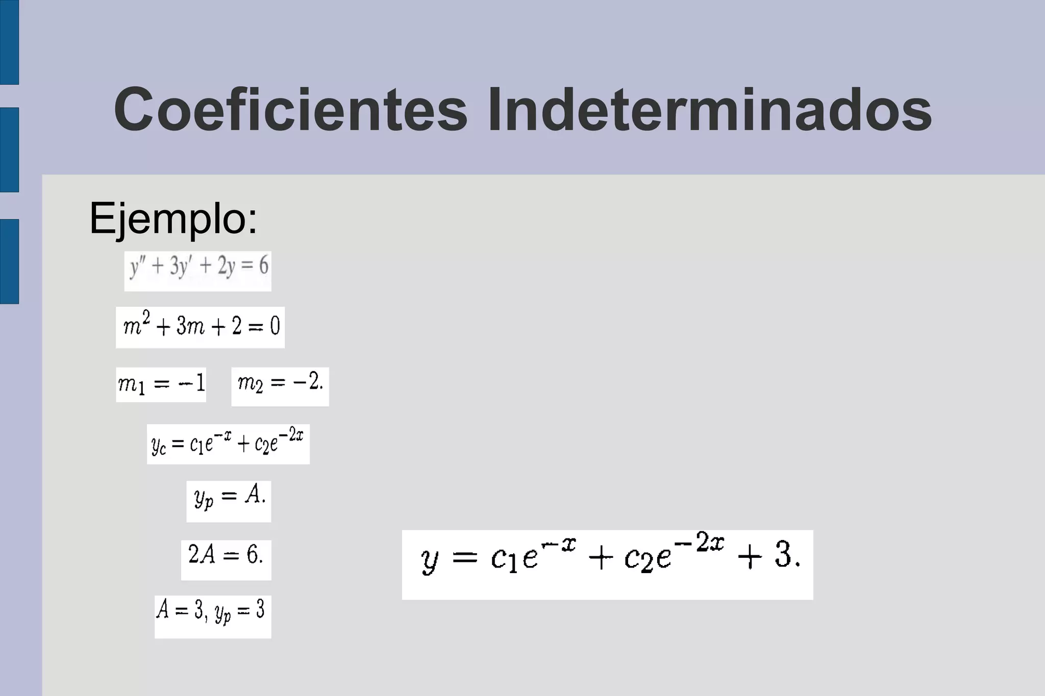 Coeficientes indeterminados | ODP