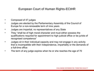 Human Rights Protection System in the Council of Europe - ERRC | PPT