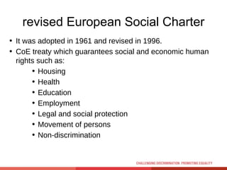 Human Rights Protection System in the Council of Europe - ERRC | PPT