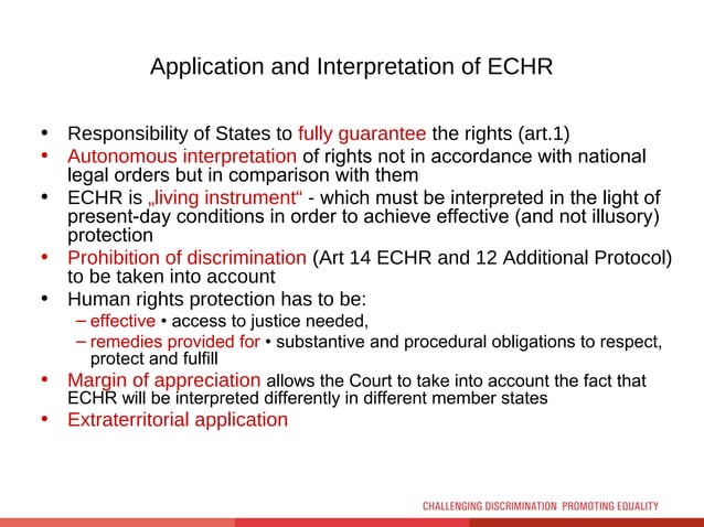 Human Rights Protection System in the Council of Europe - ERRC | PPT