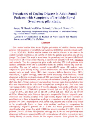 Coeliac disease in adult saudi poster | PDF