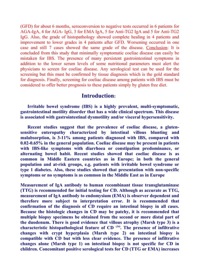 Coeliac disease in adult saudi poster | PDF